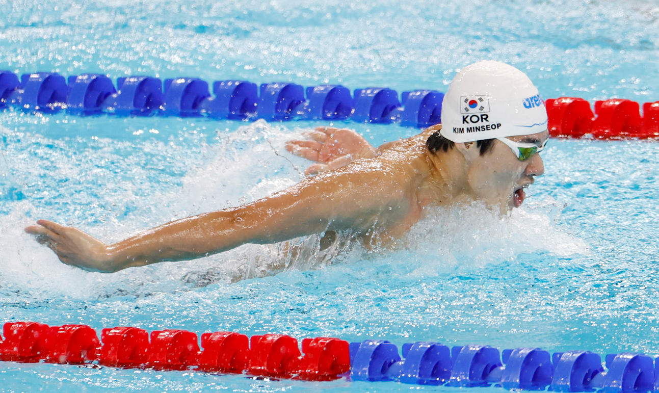 한국 수영 새역사에 만족해야···김민섭, 남자 접영 200m 13위로 마침표
